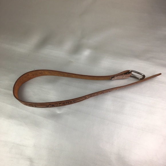 looper | Accessories | Looper Floral Tooled Leather Belt | Poshmark